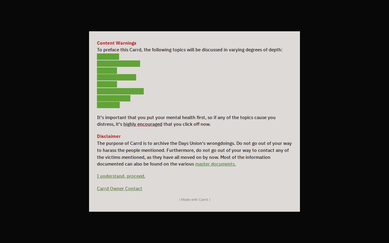 DOWN WITH THE DAYS UNION